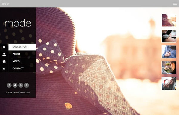 Mode | Fashion Adobe Muse website template by MuseThemes.com