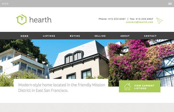 Hearth | Adobe Muse Real Estate website template by MuseThemes.com